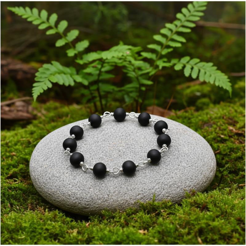 Buy Karungali Silver Bracelet